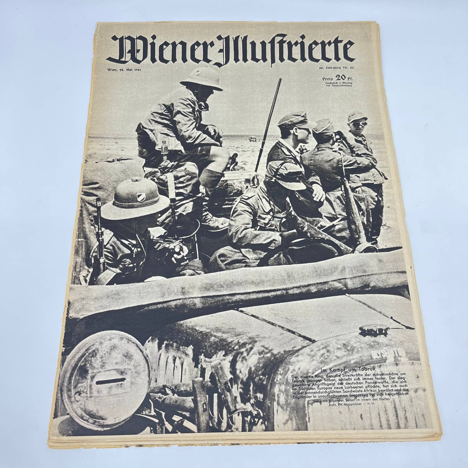 1941 WW2 German Nazi Magazine "Wiener Illustrierte" Battle For Tobruk ...