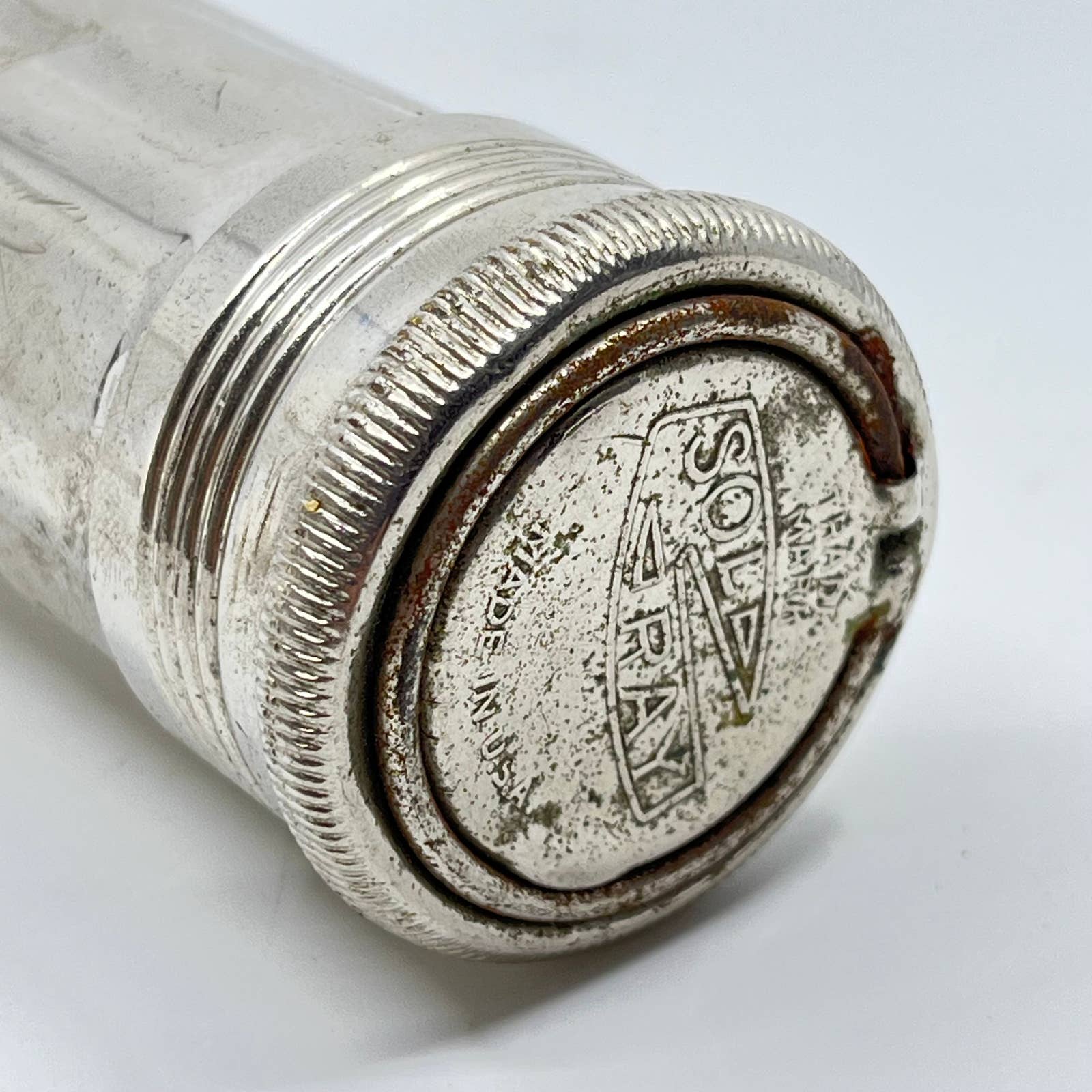 Vintage Flashlight Sol-Ray 14” Metal 1930 No Glass Untested Sol Ray TF ...